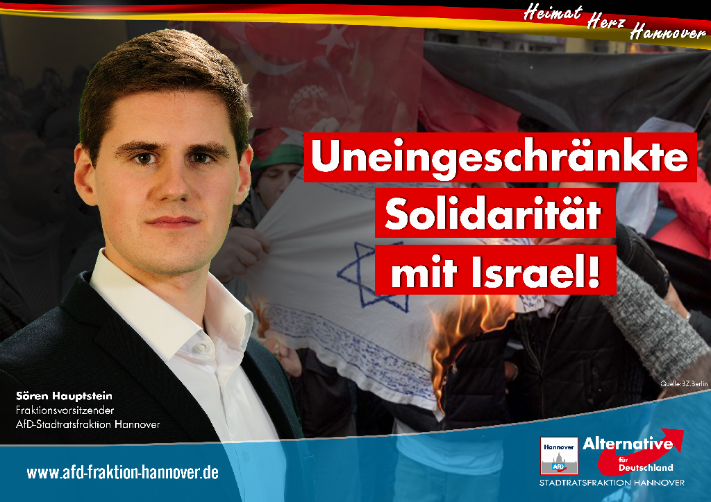 AfD fordert uneingeschränkte Solidarität mit Israel - AfD-Fraktion-Hannover